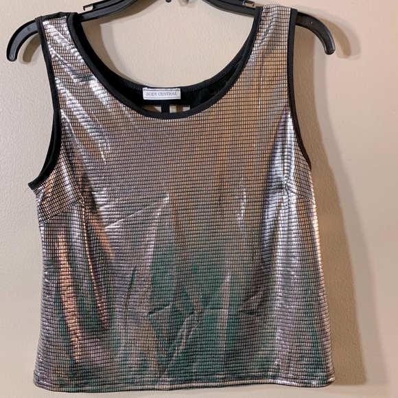 Body Central | Tops | Body Central Silver In Front And Open Square ...